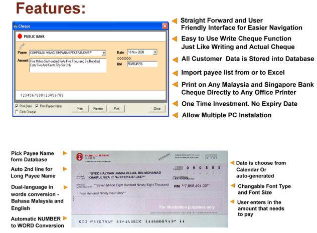 Lite Version - Pro & Easy Cheque Writer Software